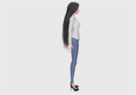 Basic Pretty Woman V60055 3d Model By Nickianimations