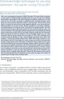 DISTRIBUTED LEDGER TECHNOLOGIES FOR SECURITIES SETTLEMENT THE CASE FOR RUNNING T2S ON DLT OENB