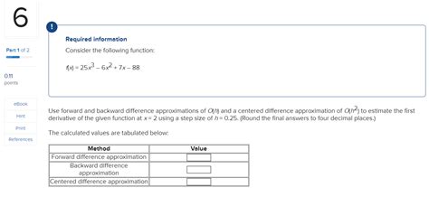 Solved Required Information Consider The Following Function Chegg
