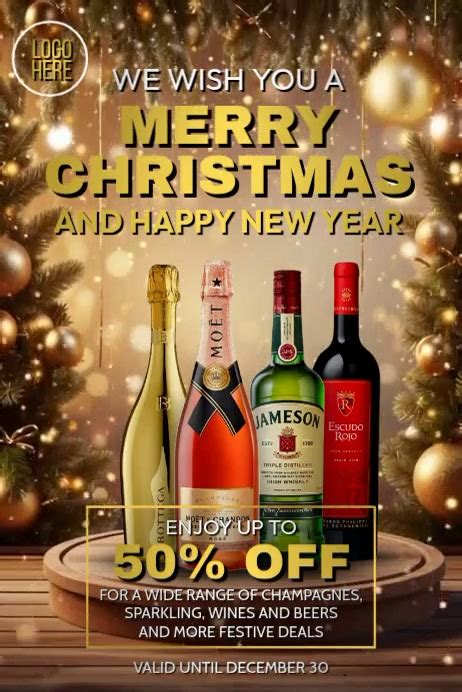 Christmas Liquor Sale Template Postermywall