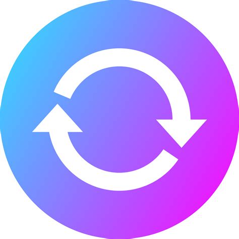 Sync Icon In Gradient Colors Server Signs Illustration 17784772 Png