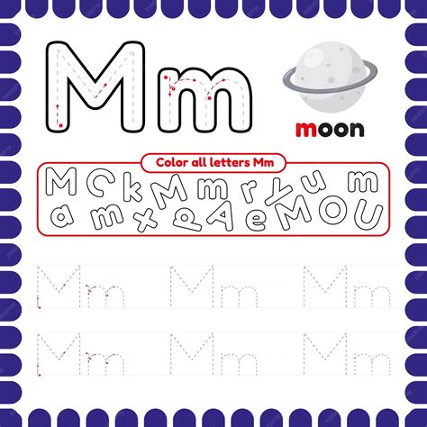 Letter M Tracing Worksheet