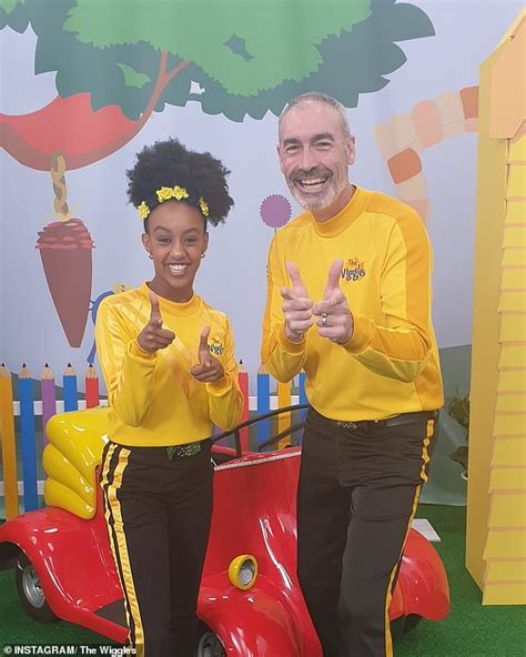 Original Yellow Wiggle Greg Page Meets New Member Tsehay Hawkins Daily Mail Online