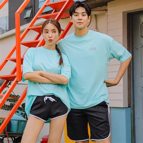 벤디스 [남녀공용 M~xxl] 제이드 반팔 래쉬가드 커플 반팔 수영복 Ct007