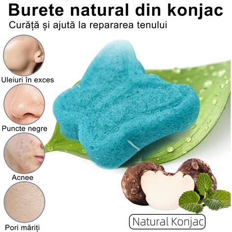 Комплект гъба от натурален конджак за бебешка кожа и кожа 3 части Lqt