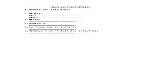 Hoja De Presentaciondocx Download Docx