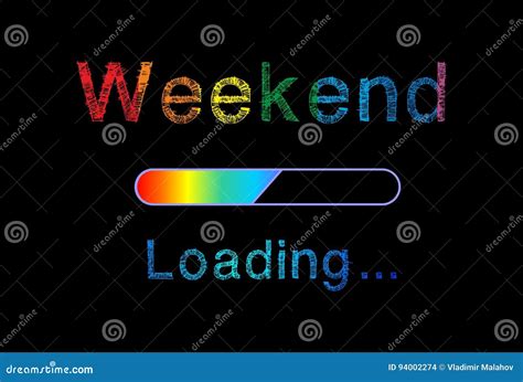 Weekend Loading Bar Infographics Design Element With Status Of Week Completion Hand Drawn