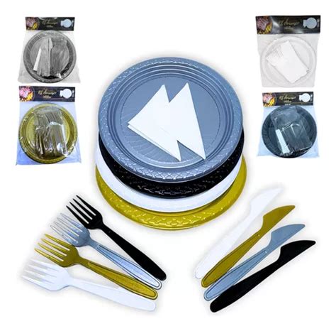 Kit Churrasco 80 Peças Pratos E Talheres Descartáveis Mercadolivre
