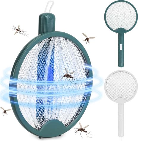Spencer Electric Fly Swatter 2 In 1 Type C Rechargeable Bug Zapper Racket Foldable Bug Zapper