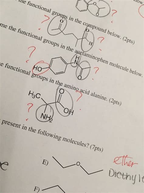 Solved The Functional Groups In The Compound Below The Chegg Com