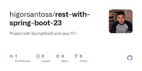 Github Higorsantossrest With Spring Boot 23 Project With