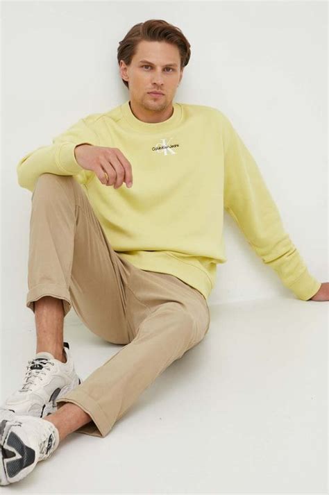 Кофта Calvin Klein Jeans мужская цвет зелёный с аппликацией | ANSWEAR.ua