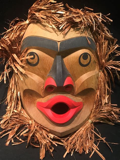 Kwag Uilth Fire Man Mask By Cree Artist Jay Brabant From Victoria Bc