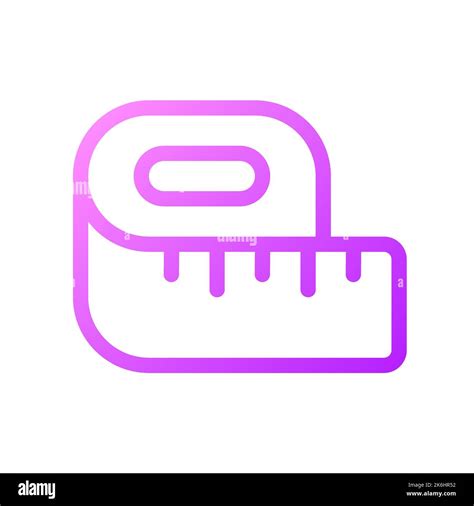 Tape Line Pixel Perfect Gradient Linear Ui Icon Stock Vector Image And Art Alamy