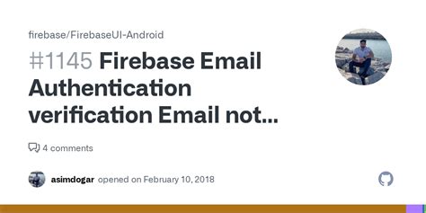 Firebase Email Authentication Verification Email Not Sent · Issue 1145