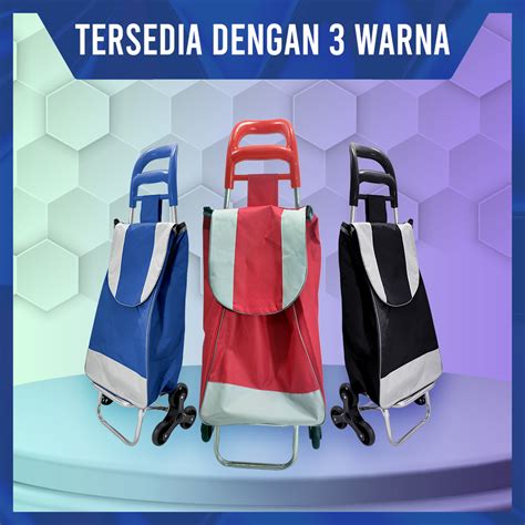 Jual Troli Belanja Lipat Troli Tas Belanjaan Supermarket Dengan Roda Troli Praktis Shopee