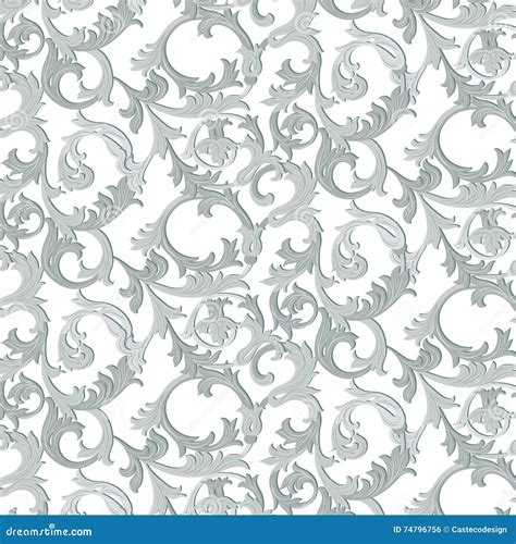 Acanthus Leaf Ornament Pattern Stock Vector Illustration Of Flower