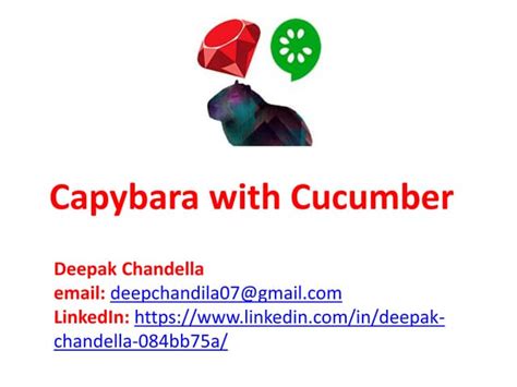 Capybara And Cucumber With Dsl Using Ruby Ppt