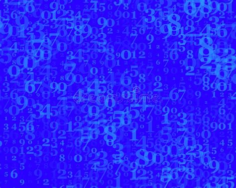 Random Numbers 0 And 9 Background In A Matrix Style Binary Code Pattern With Digits On Screen