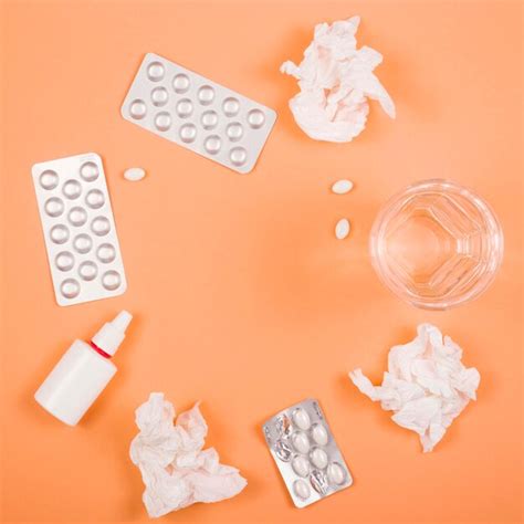 Premium Photo Seasonal Allergy Layout With Copy Space