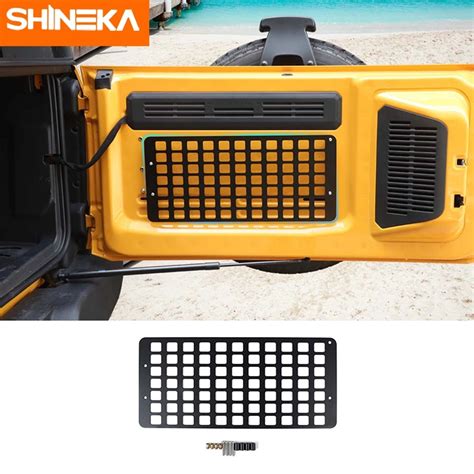 Shineka 포드 브롱코 2021 2022 자동차 뒷문 화물 선반 수하물 보관 보드 장착 랙 액세서리 Aliexpress