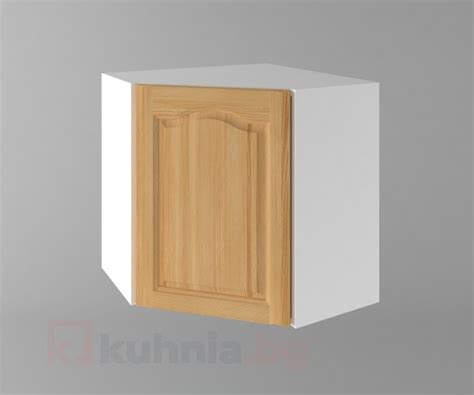 Горен кухненски шкаф за вътрешен ъгъл с една врата Астра Натурална Kuhnia Bg