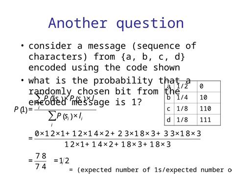 ppt another question consider a message sequence of characters from