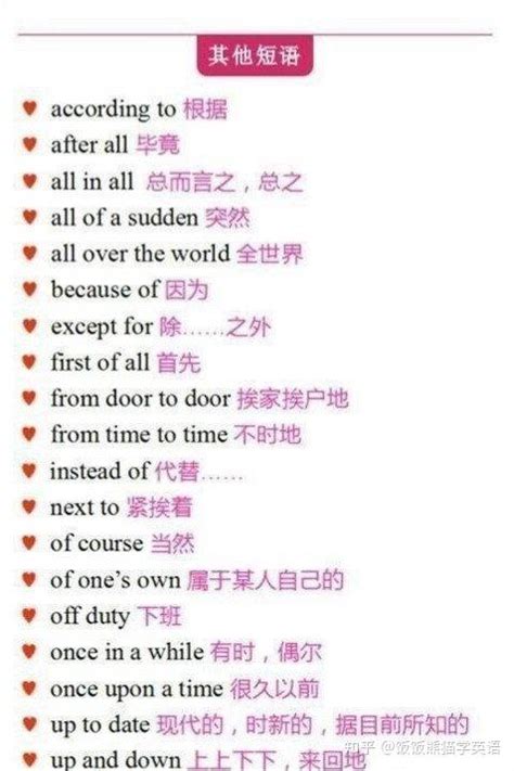 In、on、at介词短语大全 知乎