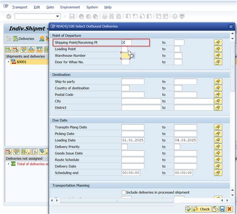 Defining Selection Variants For Shipments Sap Community