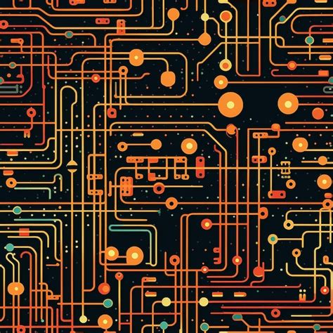 Premium Ai Image General Circuitry Pattern Illustration Repeating