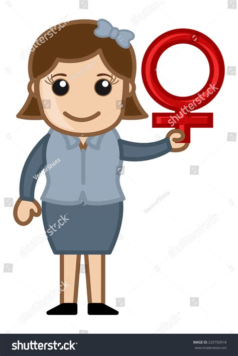Woman Holding Female Sex Symbol Vector Stock Vector Royalty Free Shutterstock