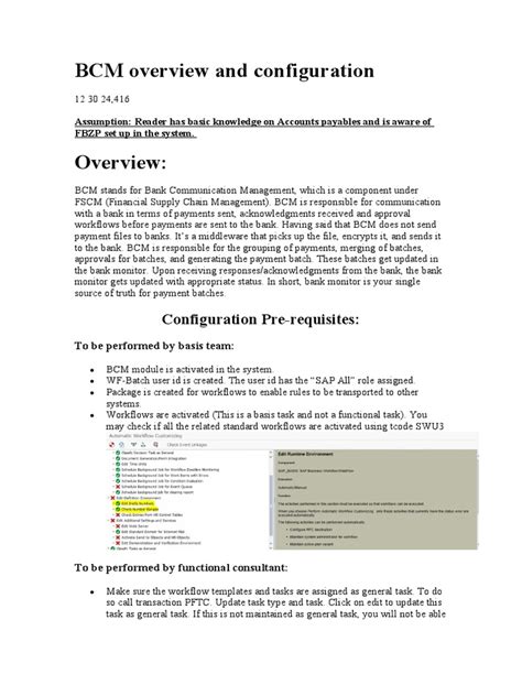 Sap Bcm Overview And Configuration Pdf Accounts Payable Banks