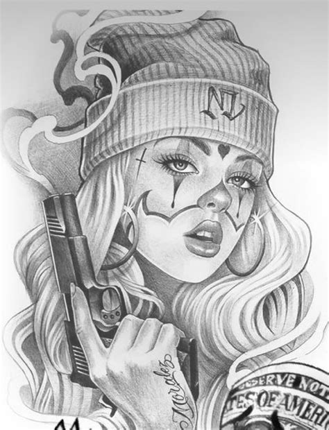 Gangster Drawings Gangster Tattoos Chicano Drawings Dark Art
