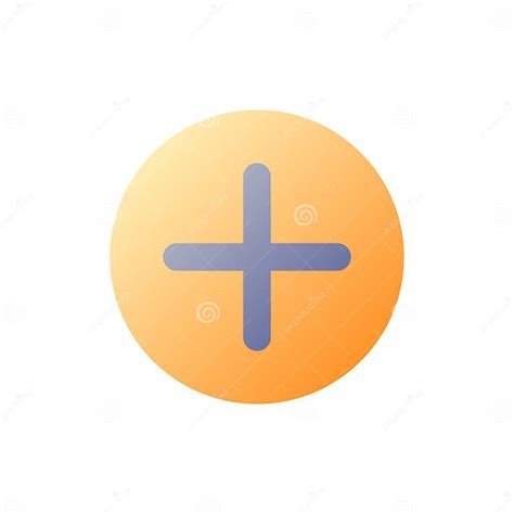 Add Button Pixel Perfect Flat Gradient Color Ui Icon Stock Vector