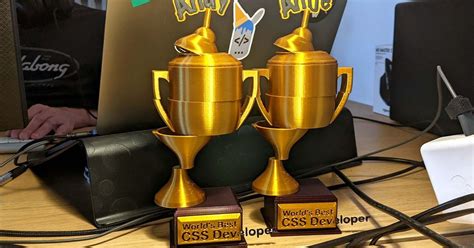 Trophy Worlds Best Css Developer Glueable Lid Edition By Flazer Download Free Stl