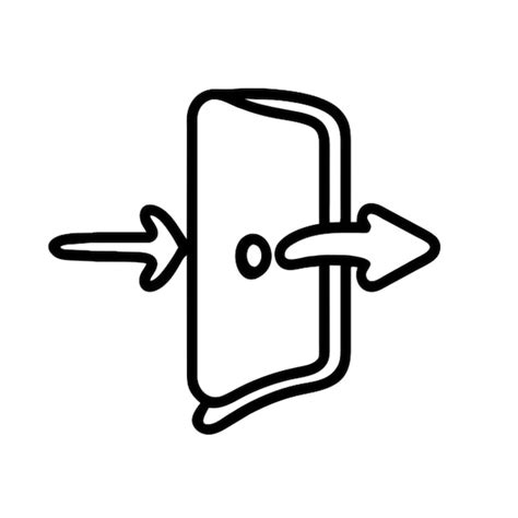 Exit Icon Outline Premium AI Generated Vector