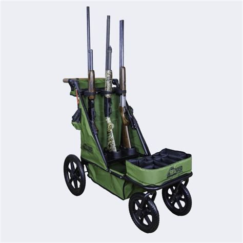 Rugged Gear 3 Gun 4 Wheel Shooting Cart