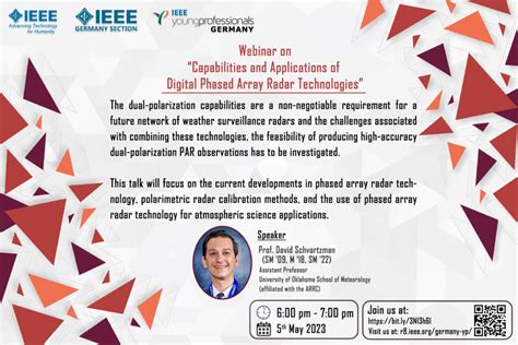 Webinar On Capabilities And Applications Of Digital Phased Array Radar Technologies Ieee