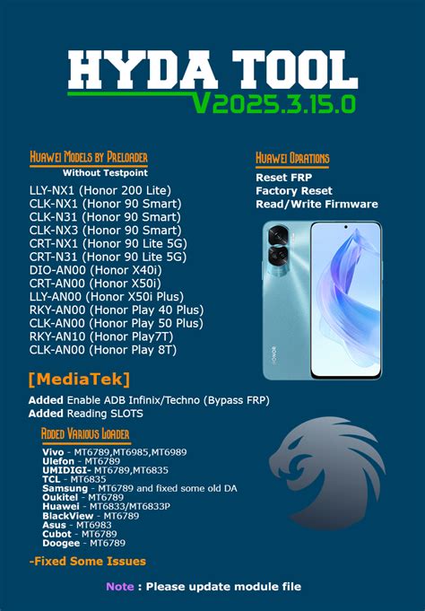 Hydra Tool V2025 3 15 0 Huawei New Mtk Da And Lots Of New Samsung