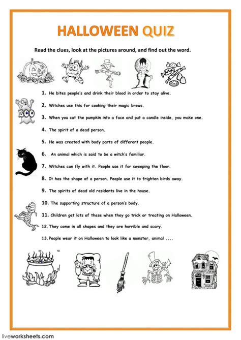 Halloween Interactive And Downloadable Worksheet You Can Do