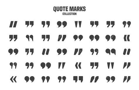 Premium Vector Quotation Marks Vector Collection Black Quotes Icon Speech Mark Symbol