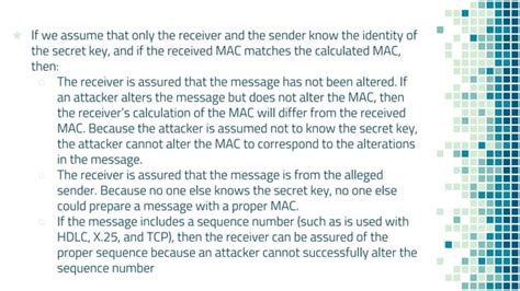 MAC Message Authentication Codes PPTX Information And Network Security Computing