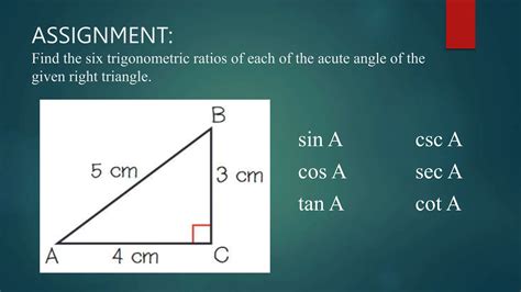 The Six Trigonometric Ratios Mathematics 9pptx Pptx