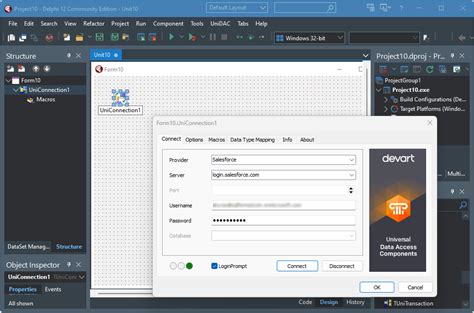 Connect To Salesforce In Delphi Using Unidac