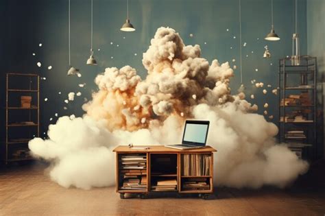 Premium Ai Image Futuristic Cloud Computing City Storage Data Generate Ai