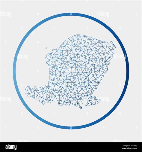 Lombok Icon Network Map Of The Island Round Lombok Sign With Gradient
