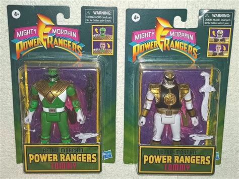 Mighty Morphin Power Rangers Retro Morphin Tommy Green White Ranger