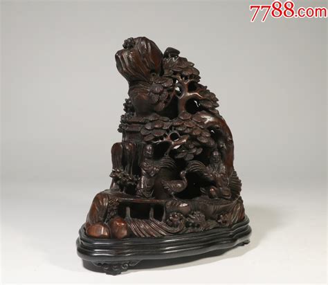 旧藏竹雕一体镂空雕刻曦之戏鹅风景纹香薰摆件 价格6500元 Se95573817 其他根雕木雕 零售 7788收藏收藏热线