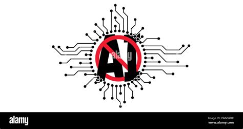 Stop No Ai Text Image Generator Forbidden Artificial Intelligence Ai Technology Artificial