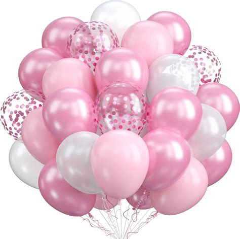 Balloons Pink And White 60 Packs 12 Inch Light Pink White Balloons